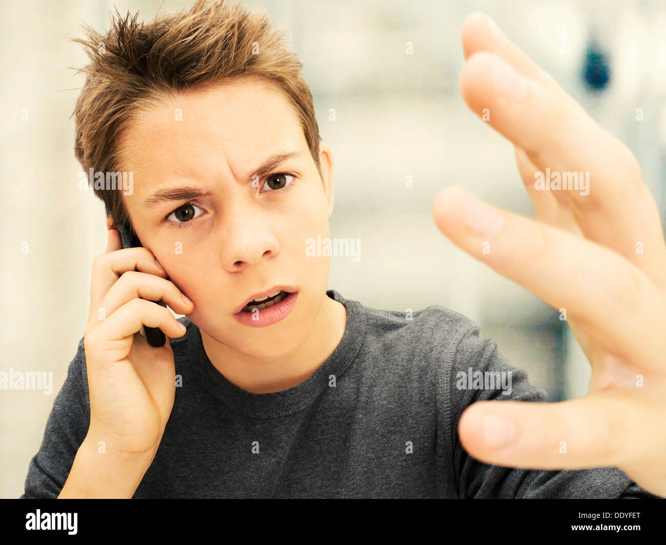 Angry 10 year old hi-res stock photography and images - Alamy