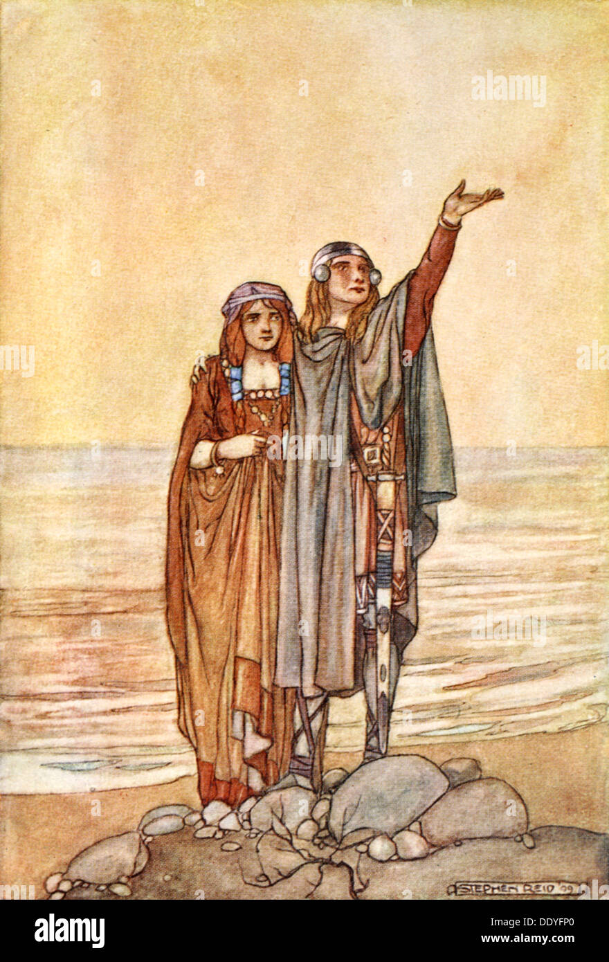 'Follow me now to the Hill of Allen', c1910. Artist: Stephen Reid Stock ...