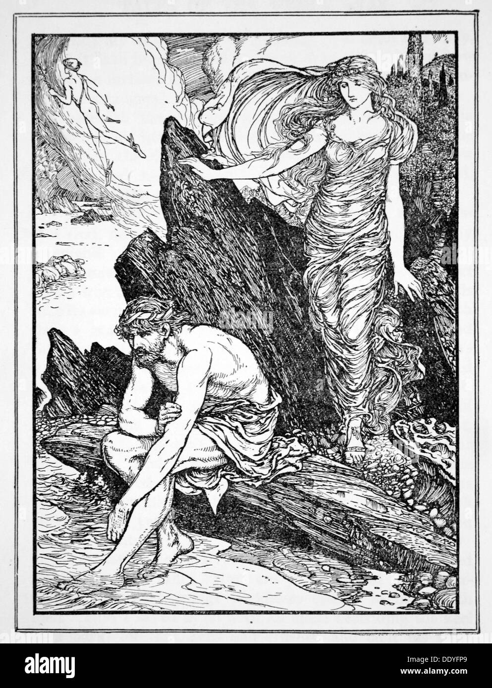 Calypso Agus Odysseus Calypso And Odysseus, The Greek Myth Of