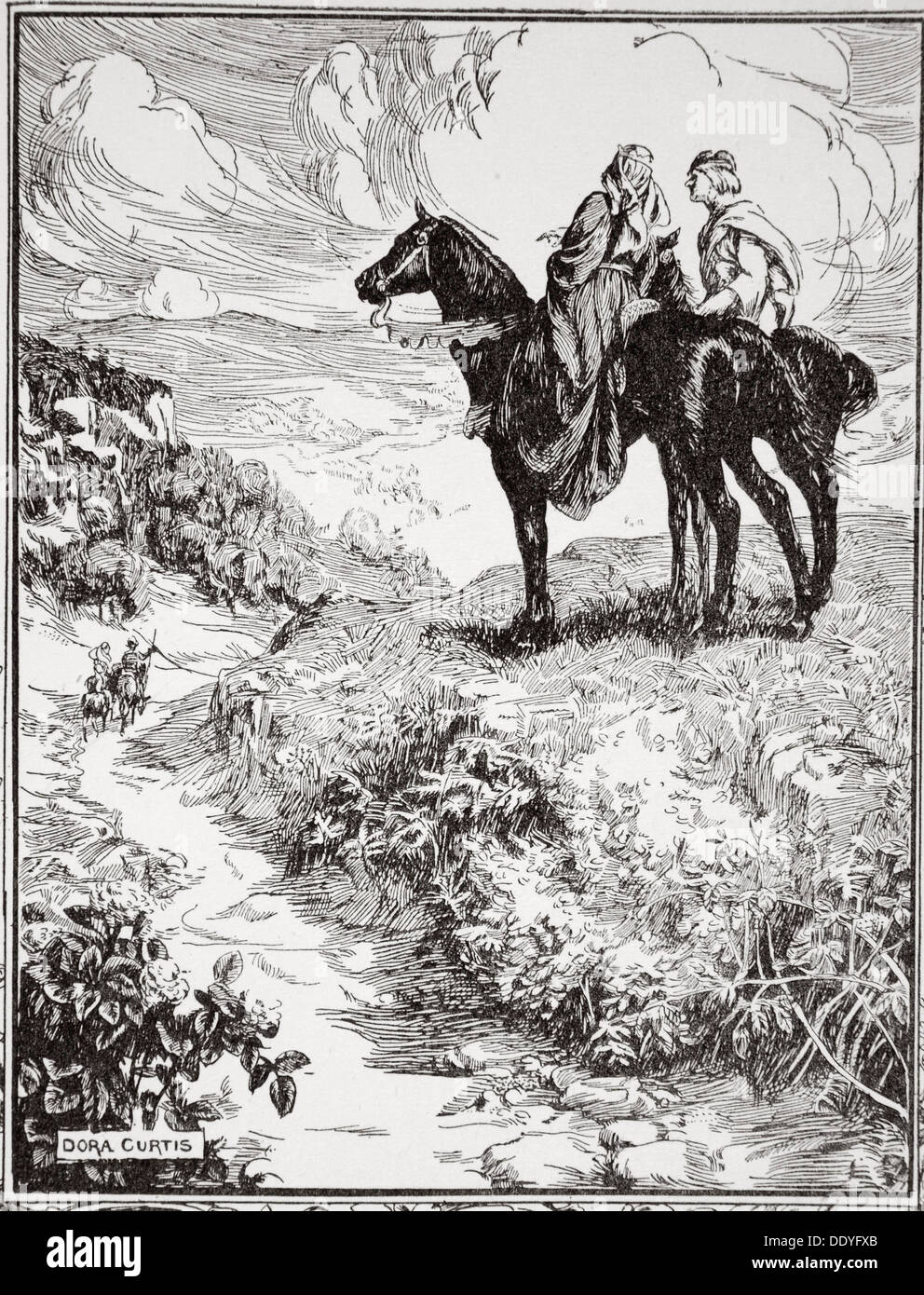 'As they waiting on the little woodland knoll', 1905. Artist: Dora ...