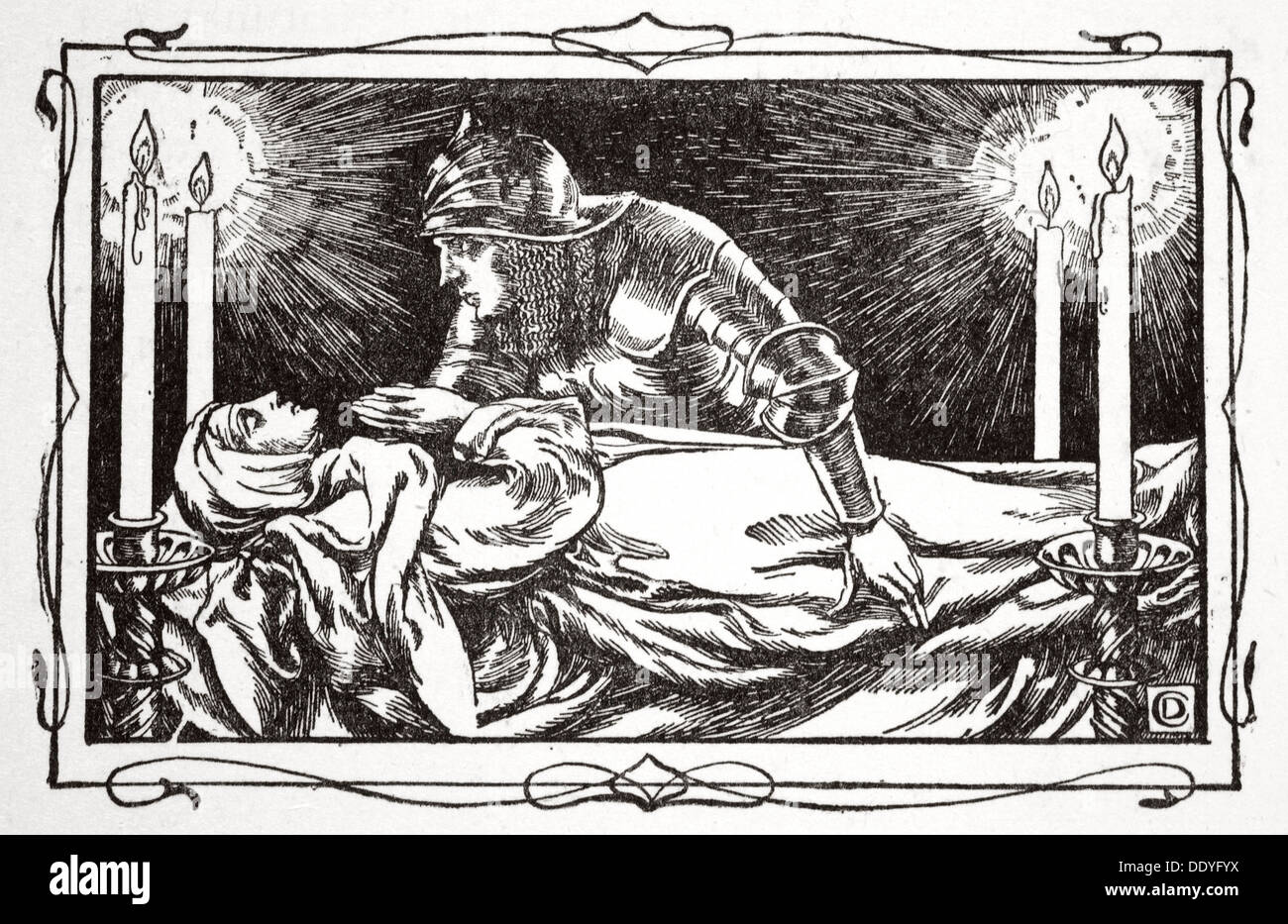 'Found the Queen Dead', 1905. Artist: Dora Curtis Stock Photo - Alamy