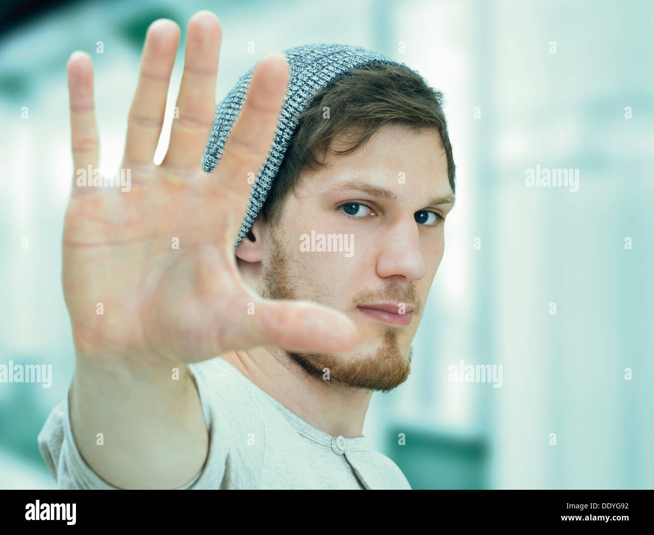 Defensive gesture hi-res stock photography and images - Alamy