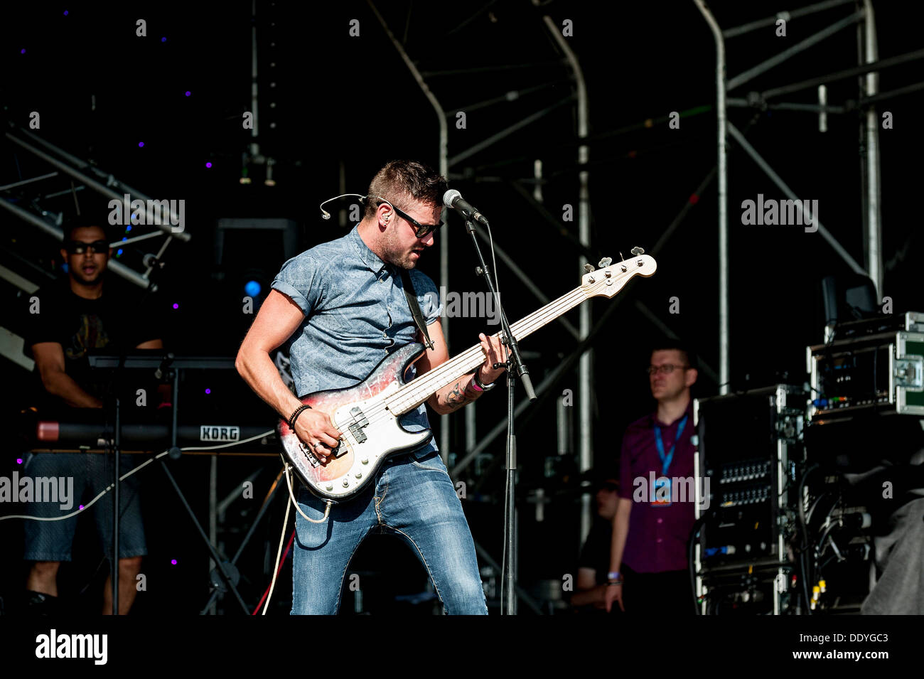 The band MISSING ANDY playing at the Brownstock Festival in Essex Stock ...