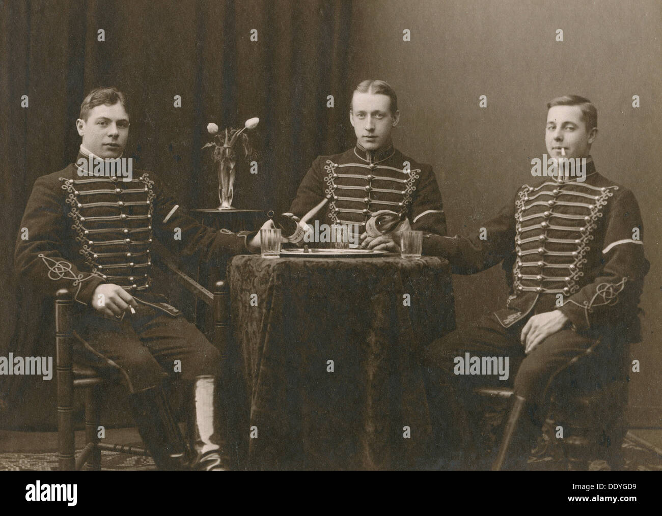 Three young uniformed cavalrymen, Malmö, Sweden, 1920s. Artist: Otto ...