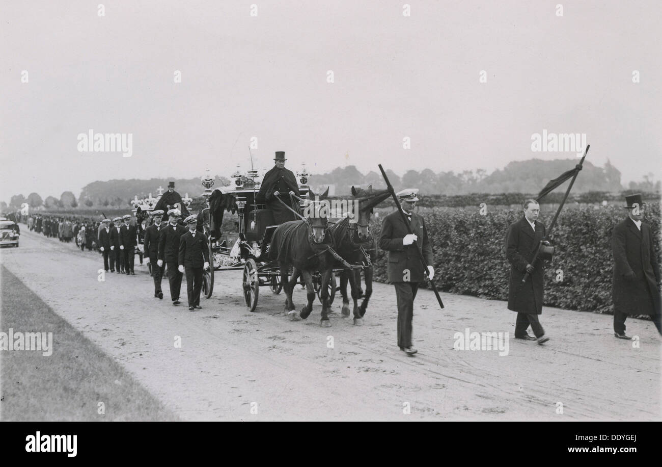 Funeral of Captain Liljeberg and Nils Uttergård, Sweden, 1932. Artist ...