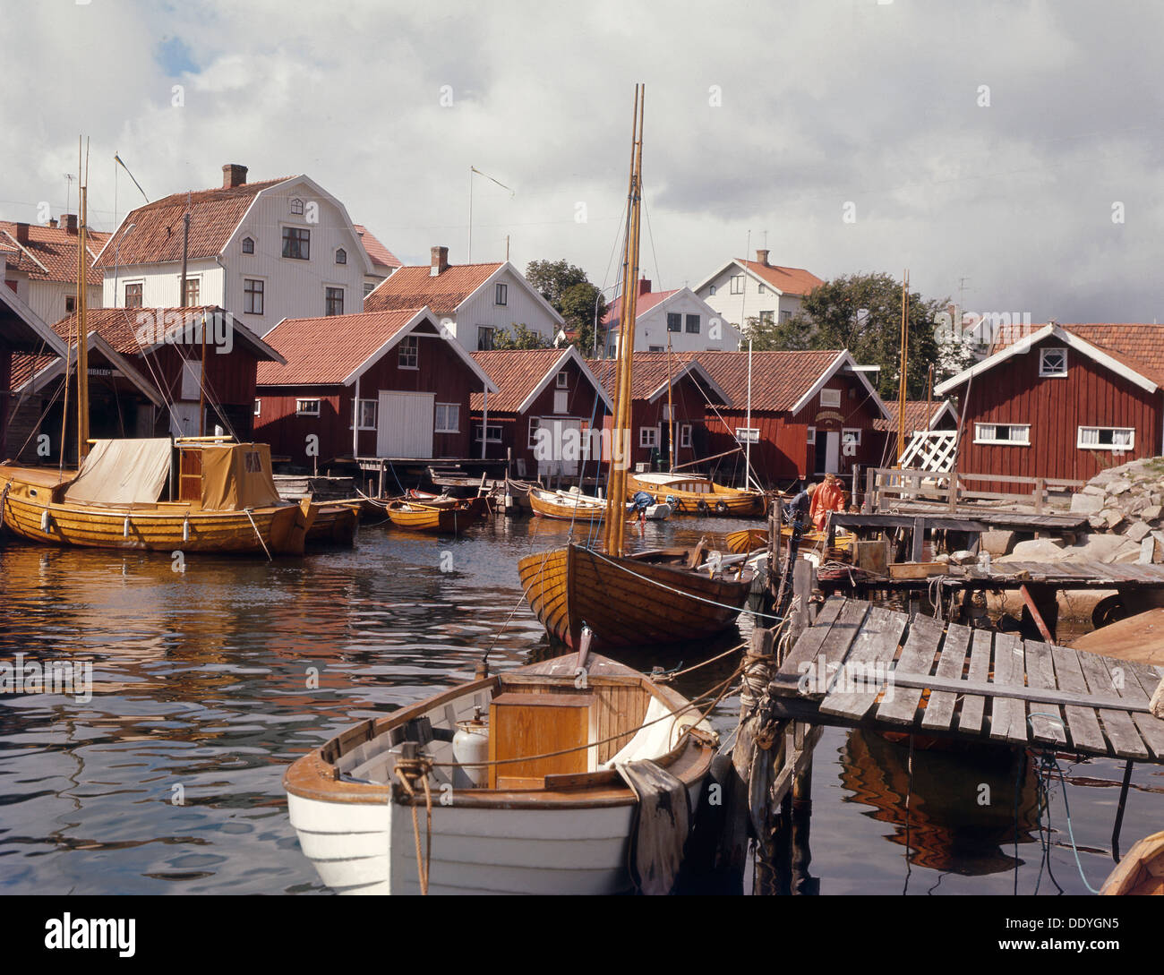 Fishing village of Tången, Sotenäs, District of Bohuslän, Sweden ...
