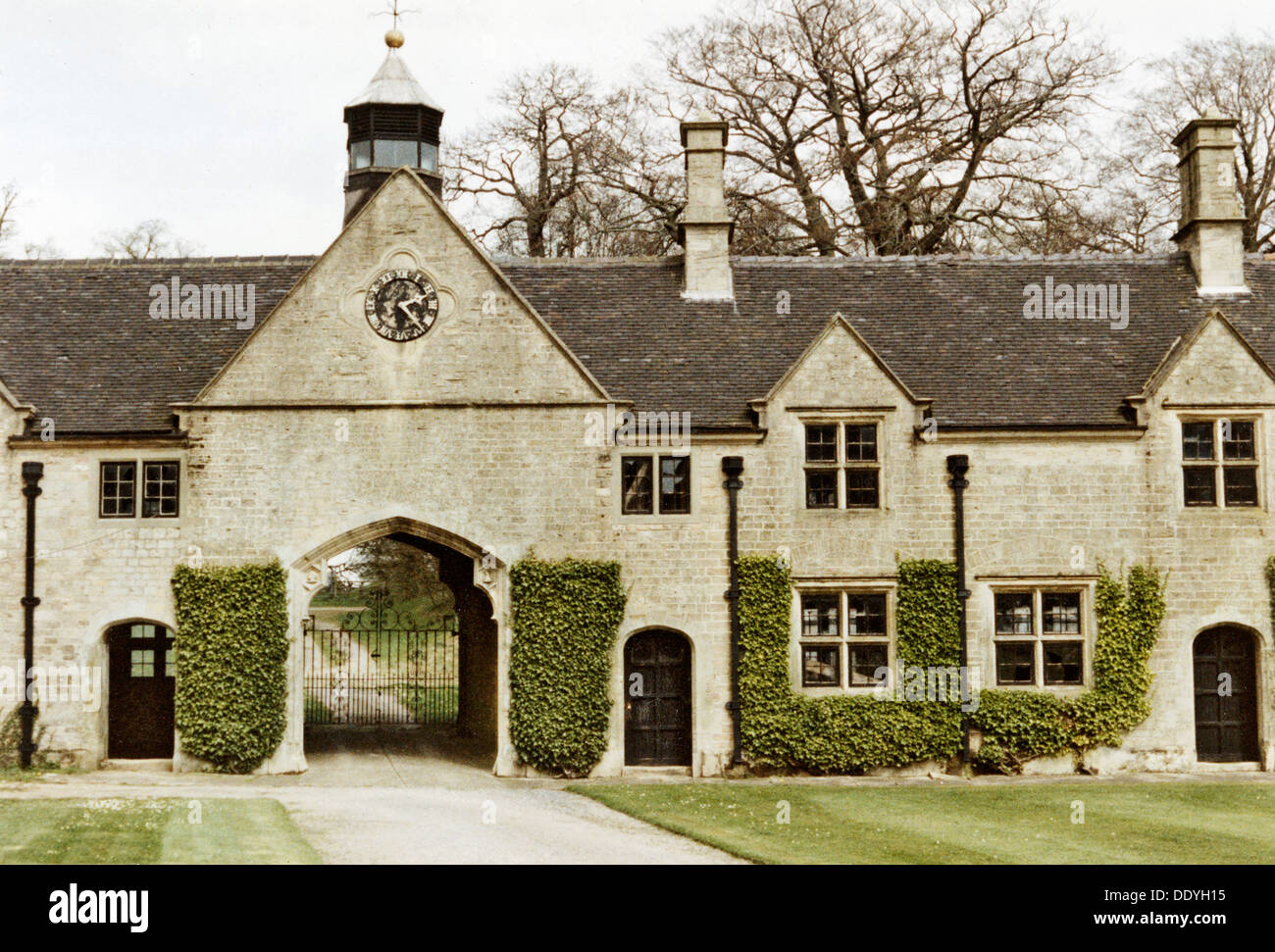 Entrance to the stable block, Annesley Hall, Nottinghamshire, 1994 ...