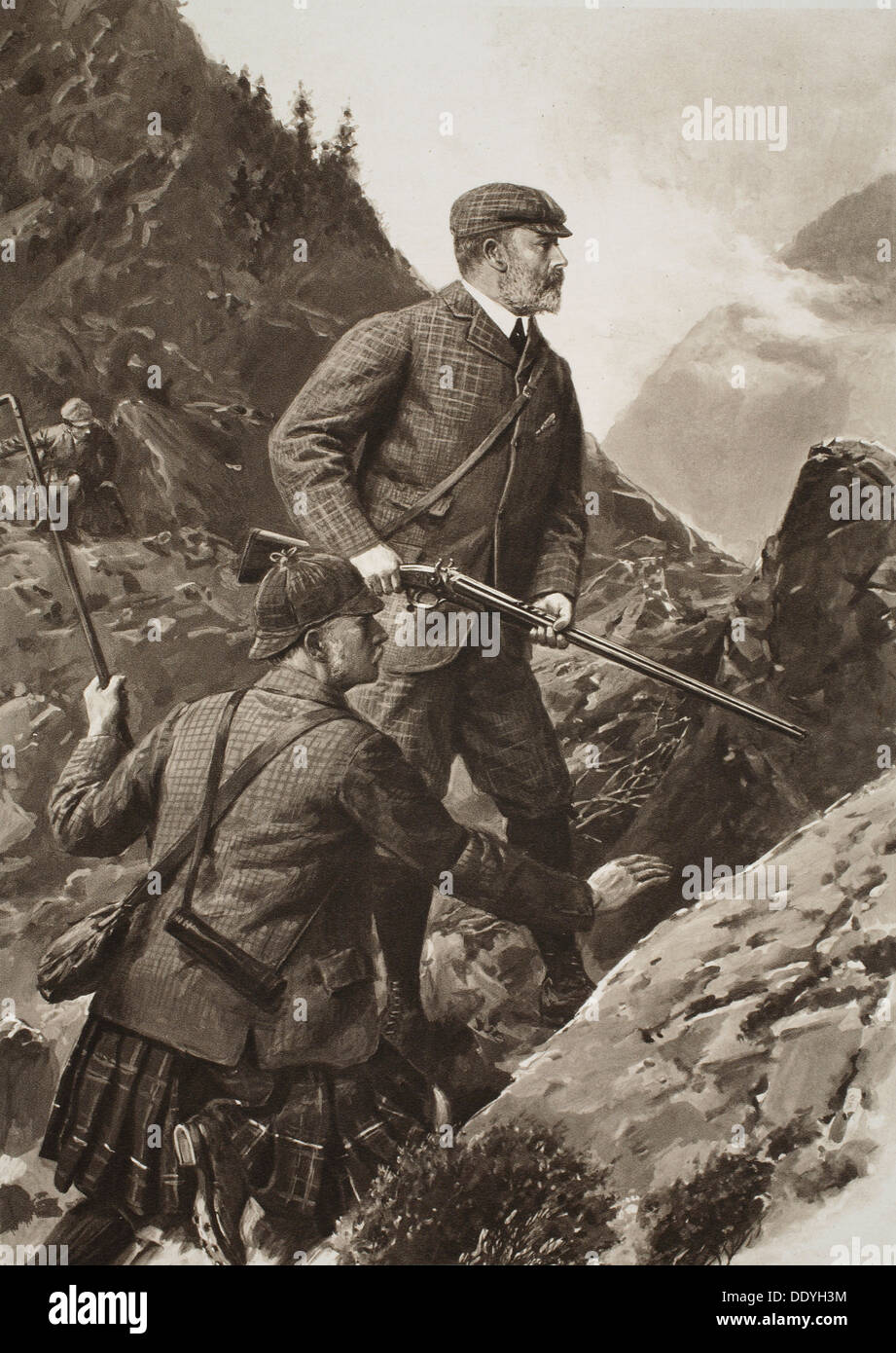 Edward VII, King of the United Kingdom, 1901. Artist: Samuel Begg Stock ...