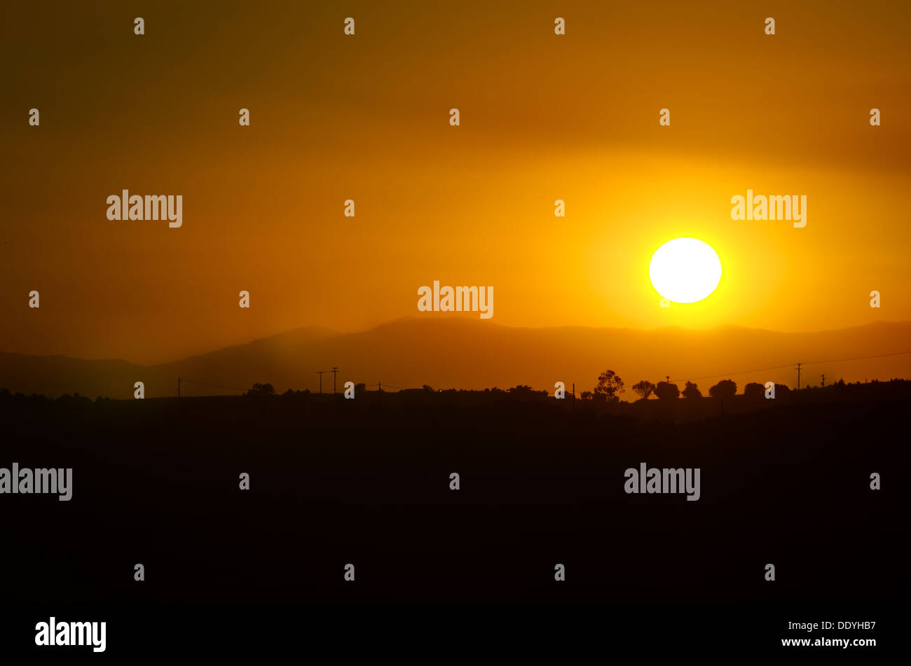 Sunset over village hi-res stock photography and images - Alamy