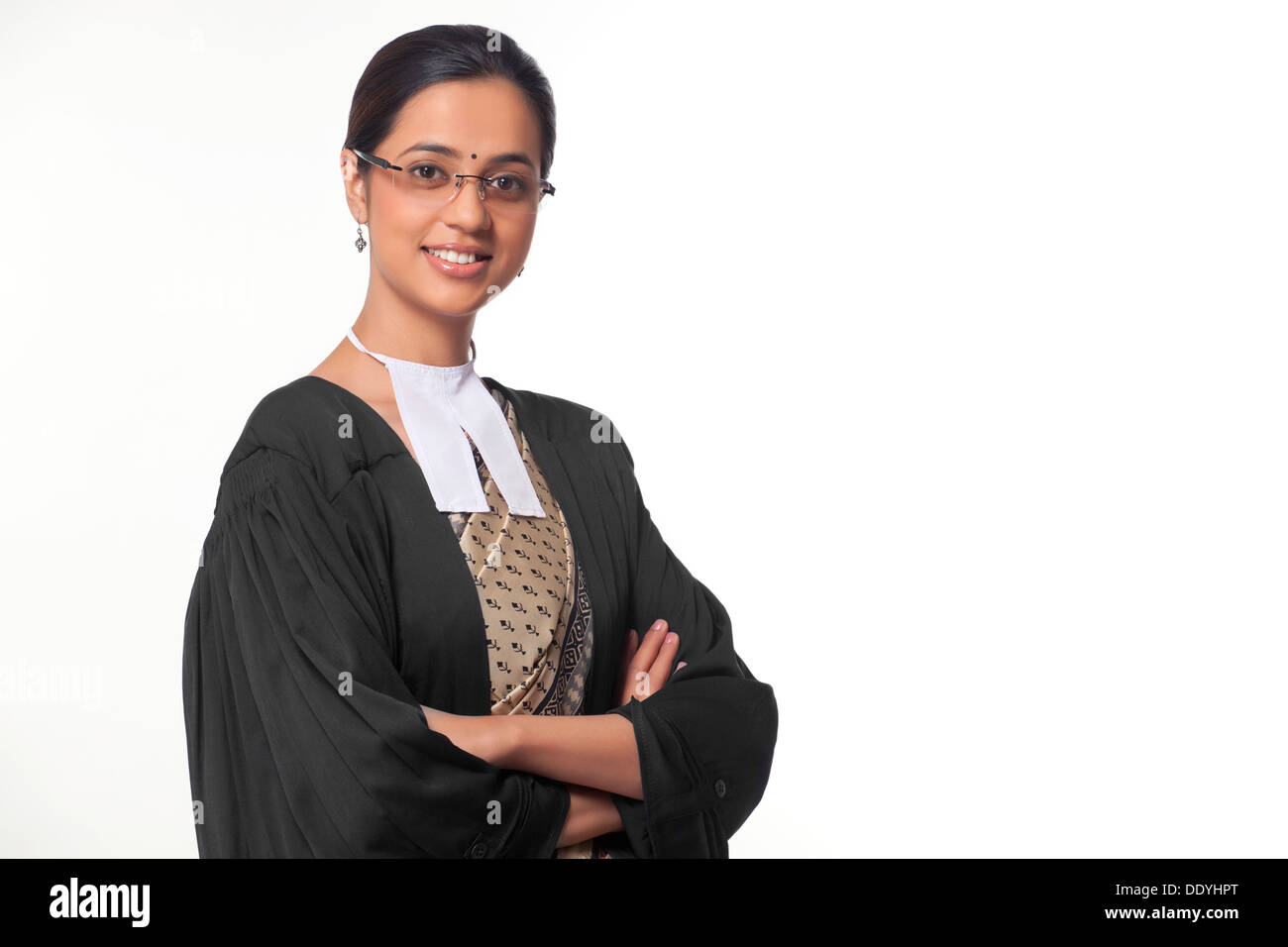 Portrait of confident lawyer isolated over white background Stock Photo ...