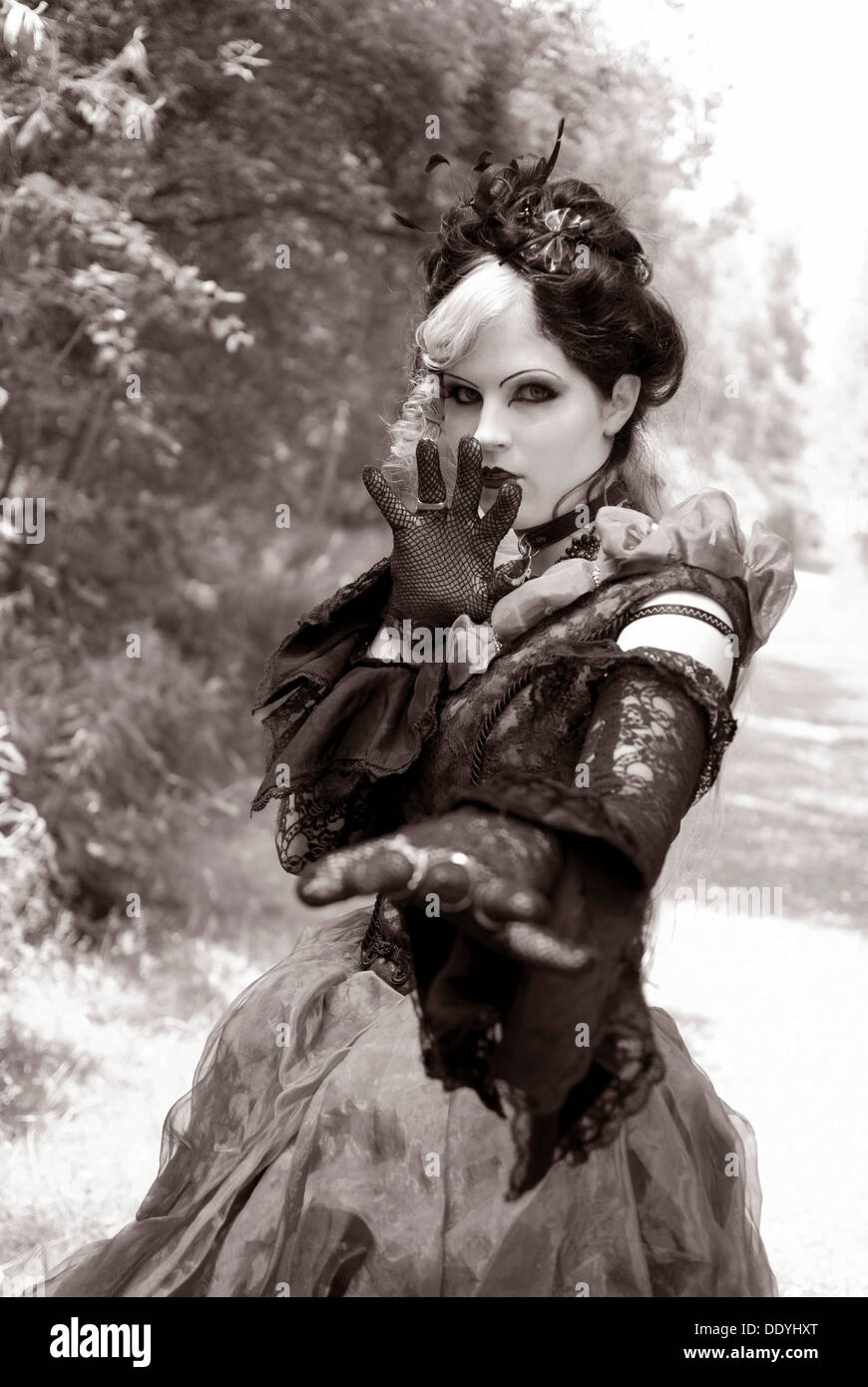 Woman, gothic, gown, baroque, retro Stock Photo - Alamy