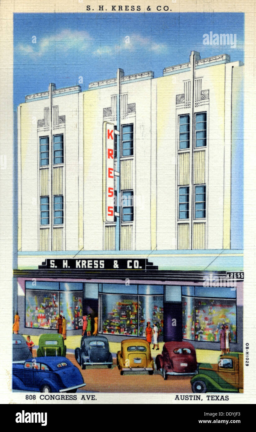 SH Kress & Co store, Austin, Texas, USA, 1940. Artist: Unknown Stock Photo - Alamy
