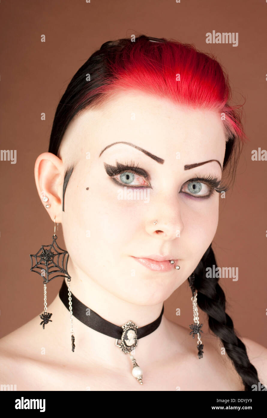 Woman, Gothic, portrait, jewelry Stock Photo - Alamy