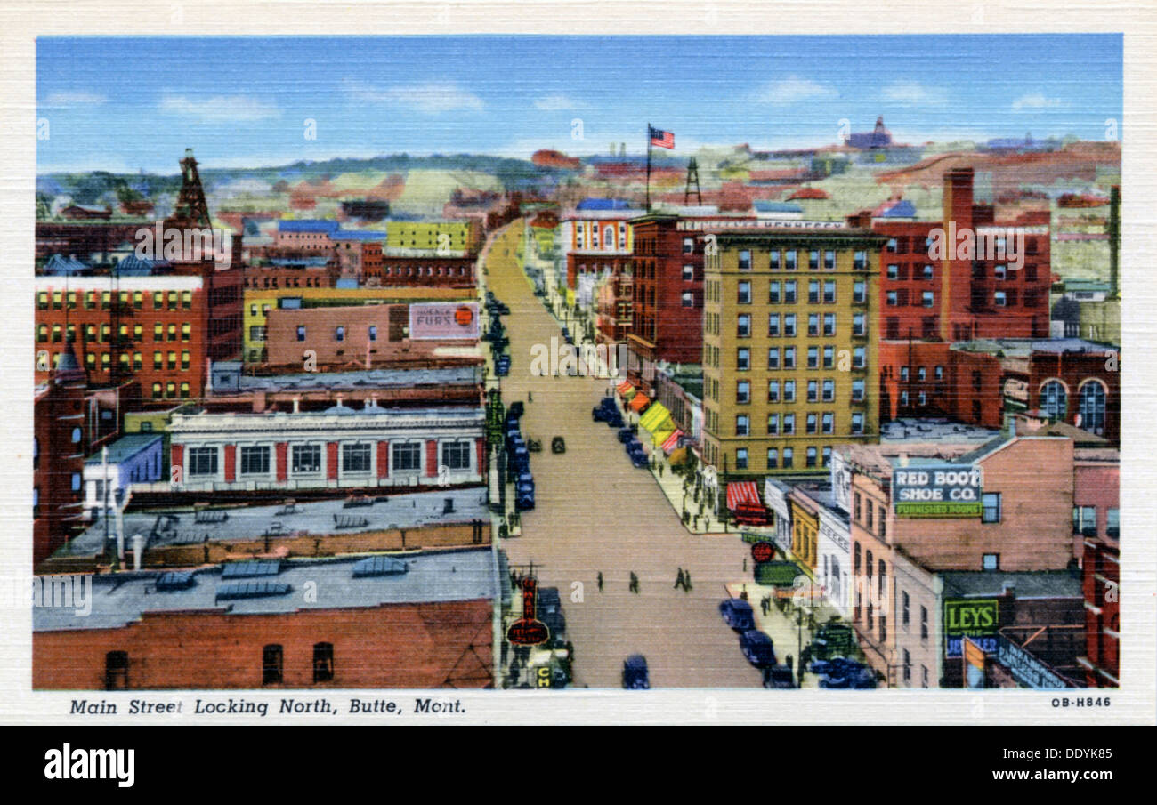 Aerial view butte montana 1940s hi-res stock photography and images - Alamy