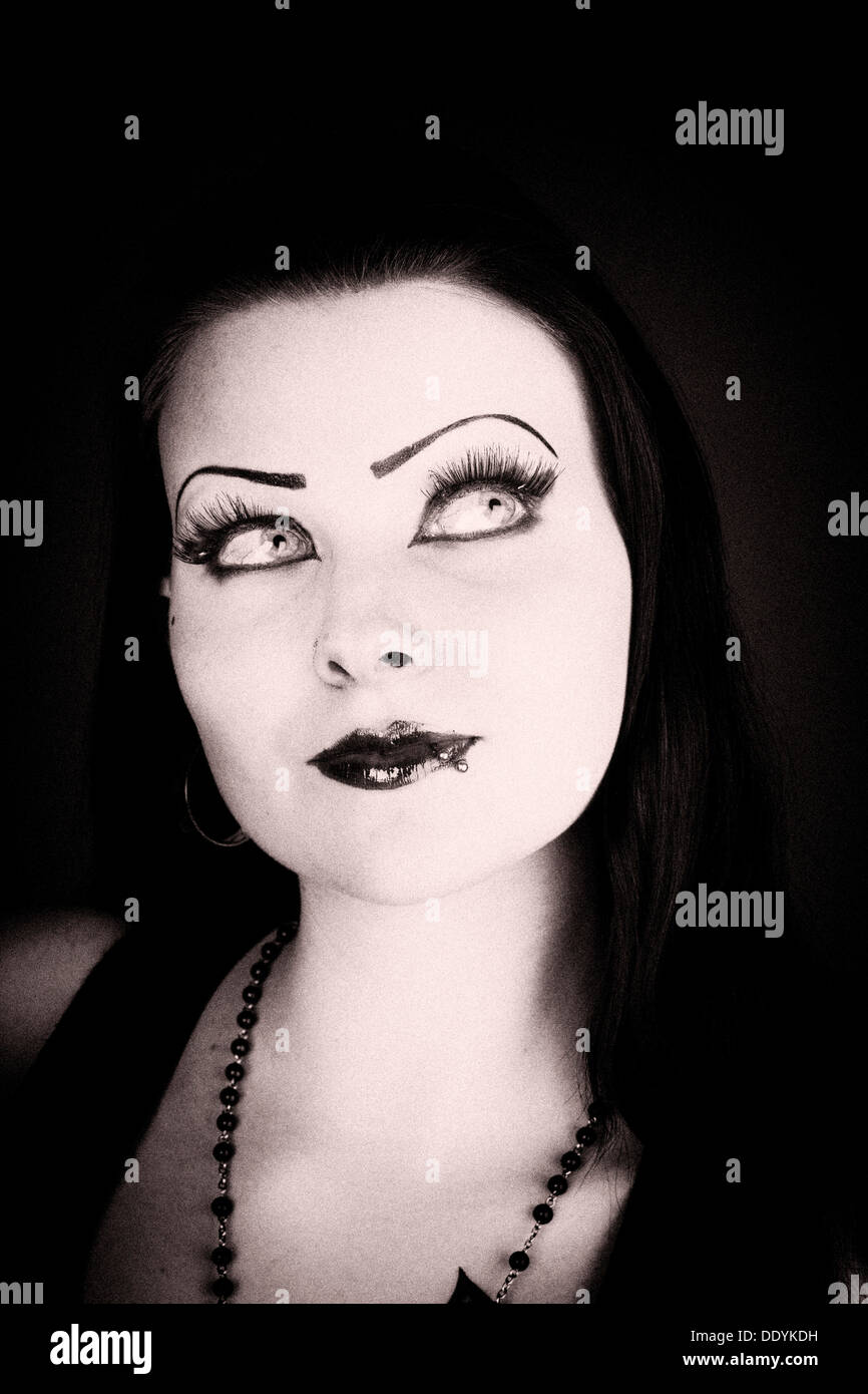 Woman, Gothic, retro, portrait Stock Photo - Alamy