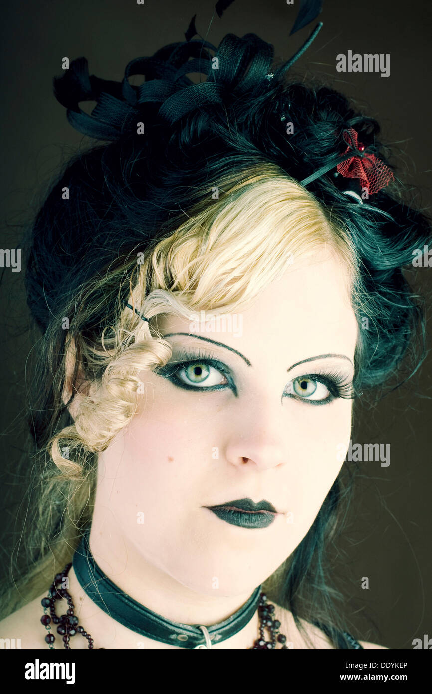 Woman, Gothic, portrait, serious Stock Photo - Alamy
