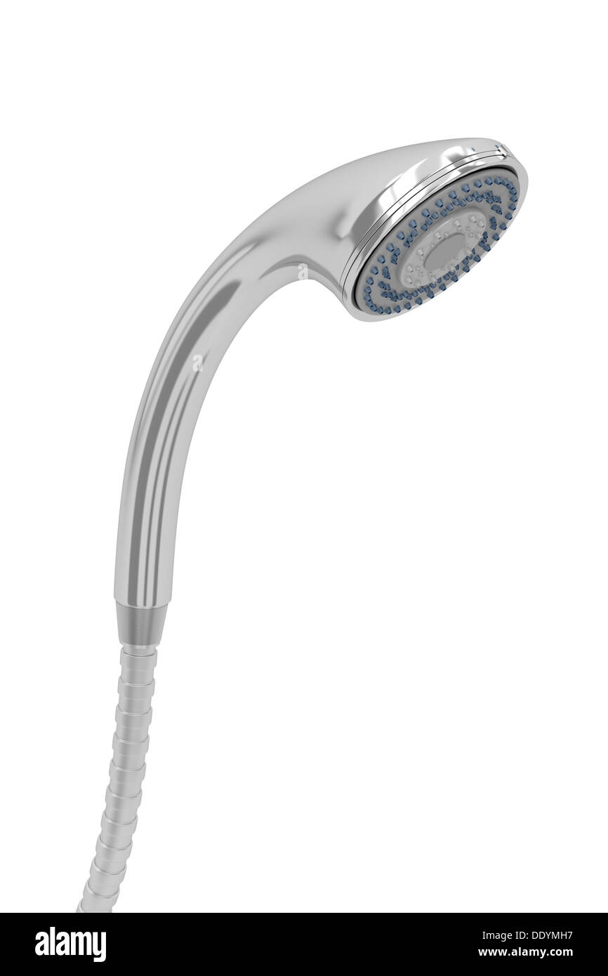 Shower nozzle on white Cut Out Stock Images & Pictures - Alamy