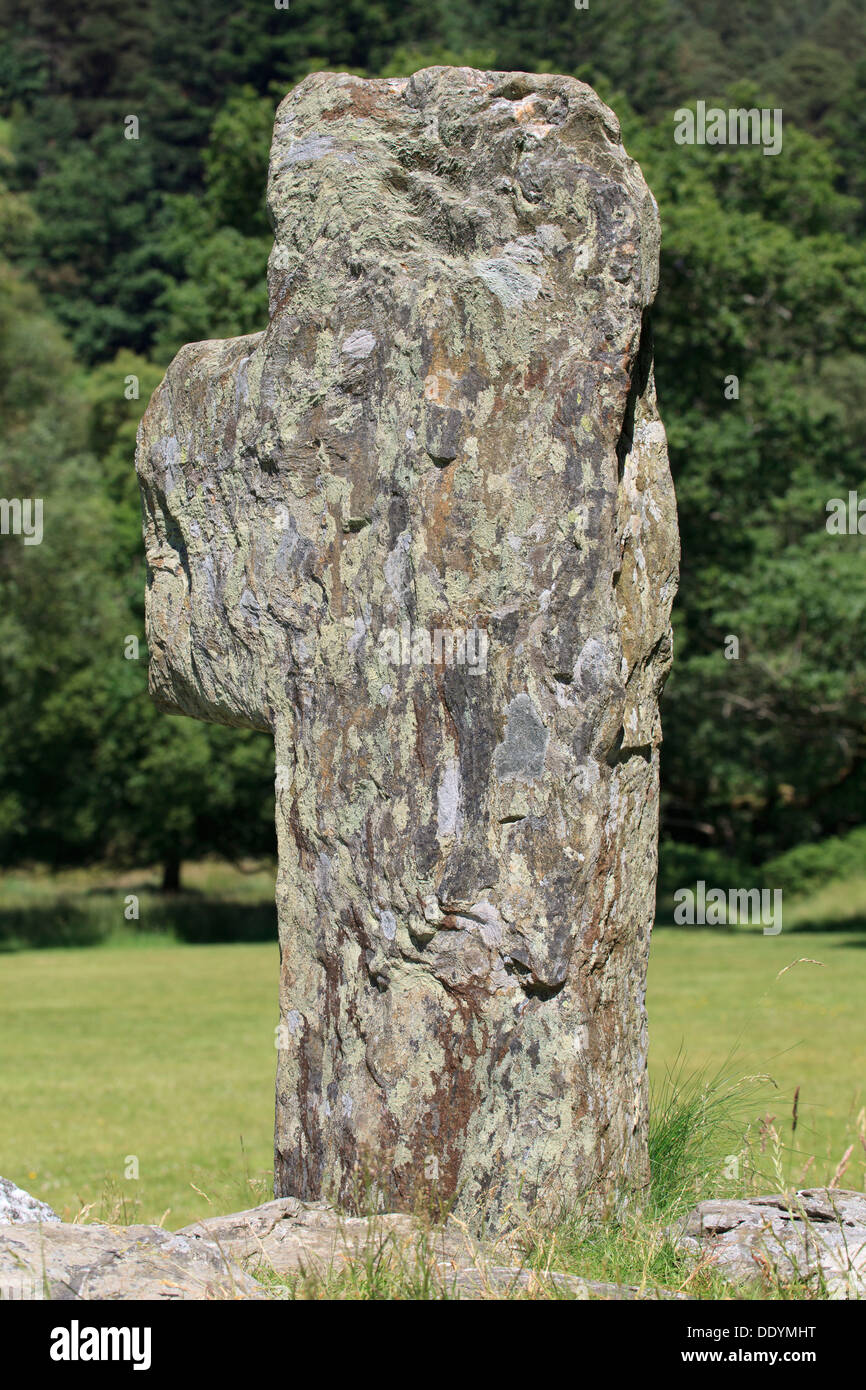 Three-armed cross at Glendalough (County Wicklow), Ireland Stock Photo ...