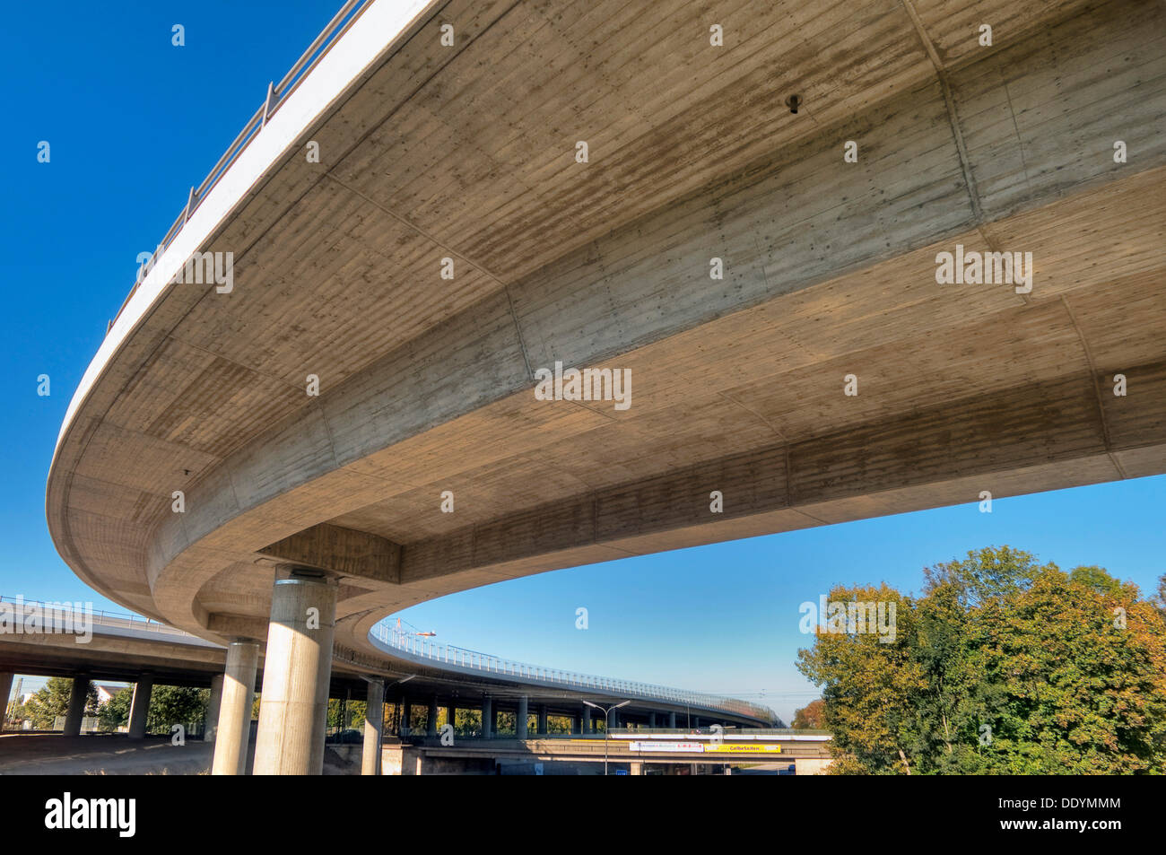 Motorway bridge Munich-North, A9, newly completed after renovation ...