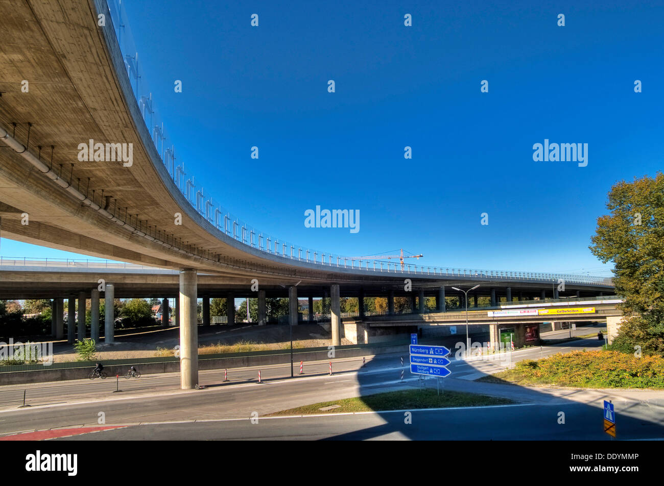 Motorway bridge Munich-North, A9, newly completed after renovation ...