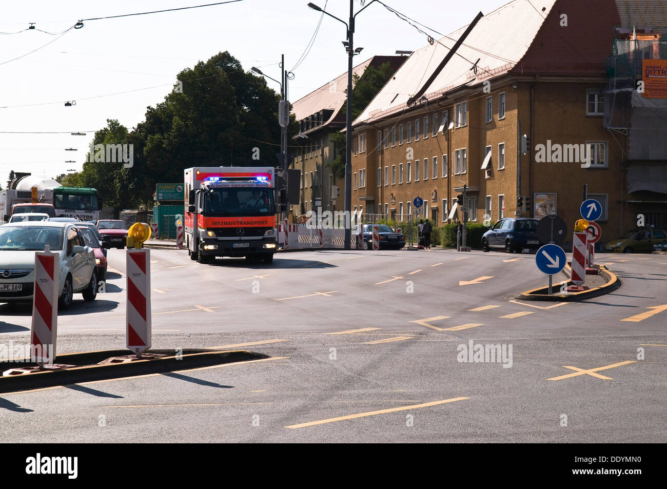 Emergency vehicle labeled Intensivtransport, used to transport ...