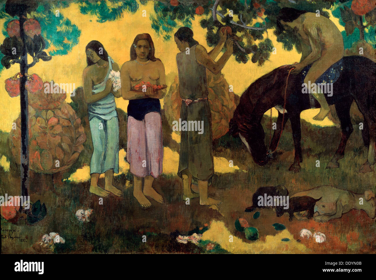 'Rupe Rupe (Fruit Gathering)', 1899. Artist: Paul Gauguin Stock Photo ...
