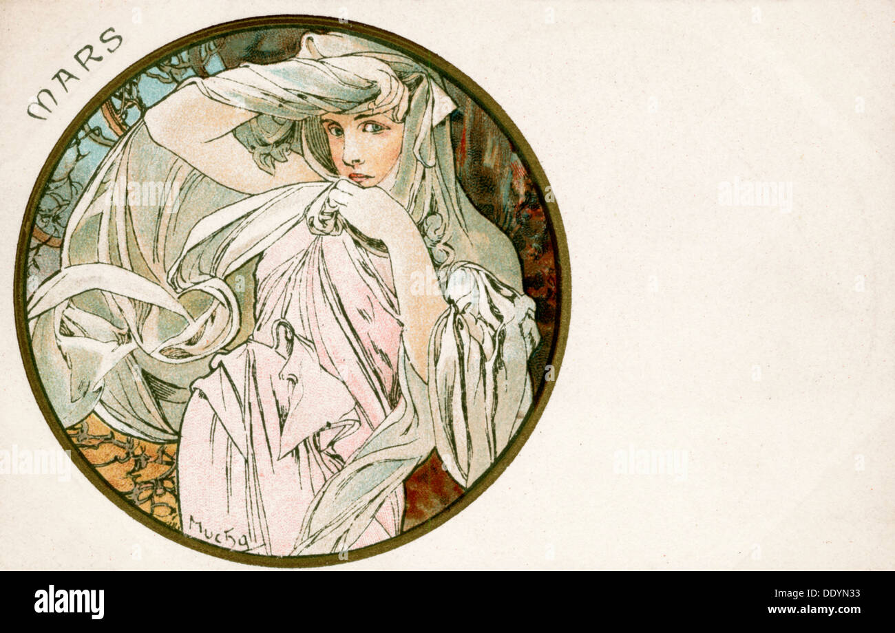 Alphonse mucha portrait hi-res stock photography and images - Alamy