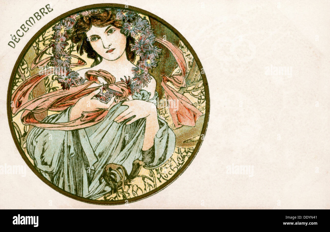 Alphonse mucha winter hi-res stock photography and images - Alamy