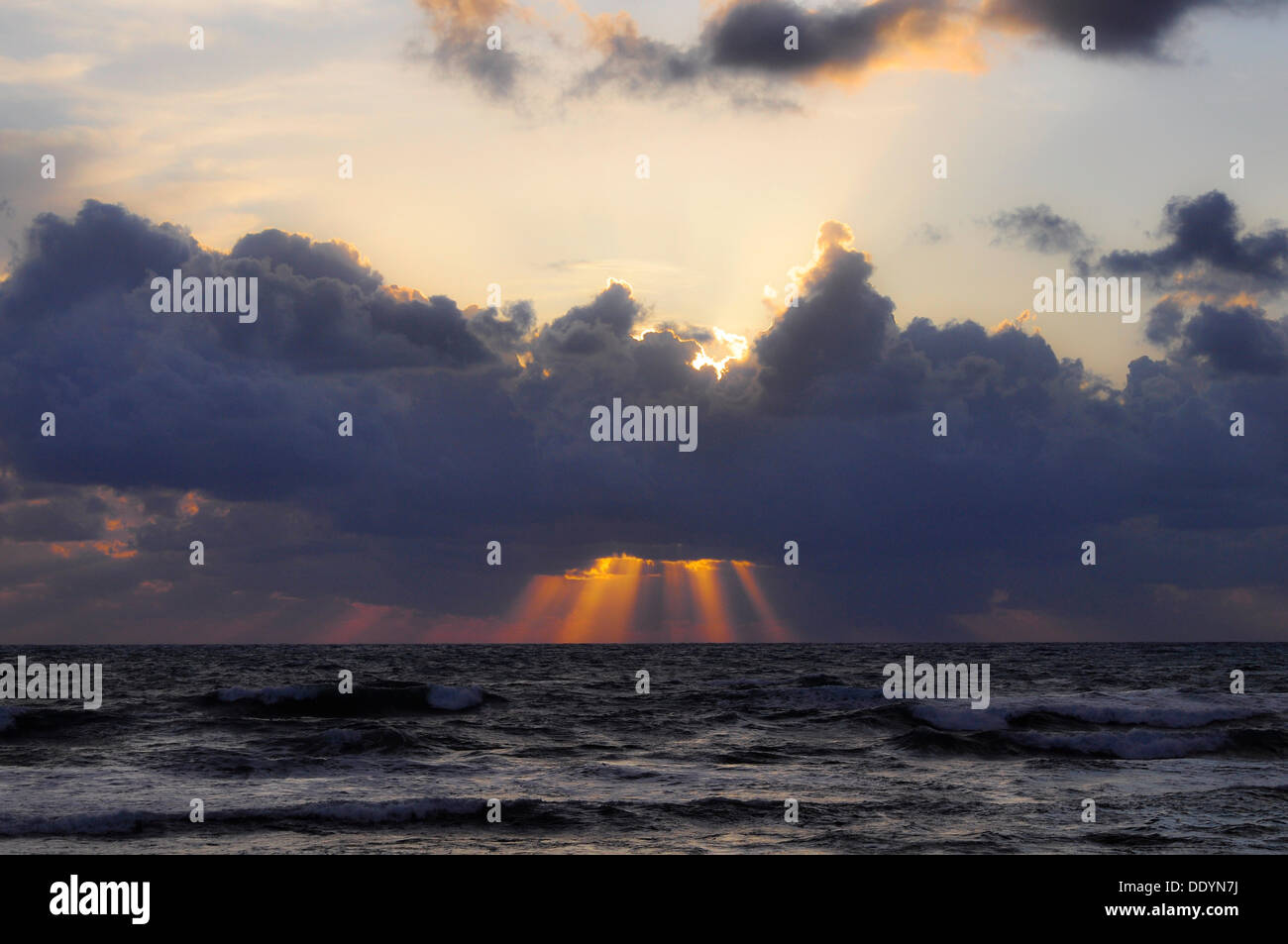Sunset, Mediterranean Sea, Paphos, Cyprus Stock Photo - Alamy