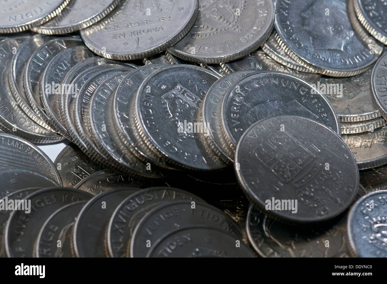 Swedish coins 1 kr Stock Photo - Alamy