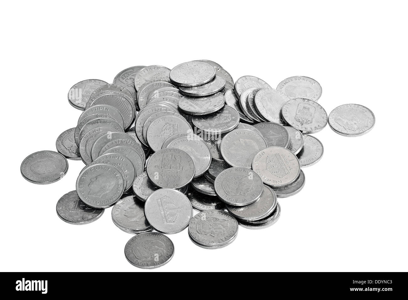 Coins isolated on white Stock Photo - Alamy