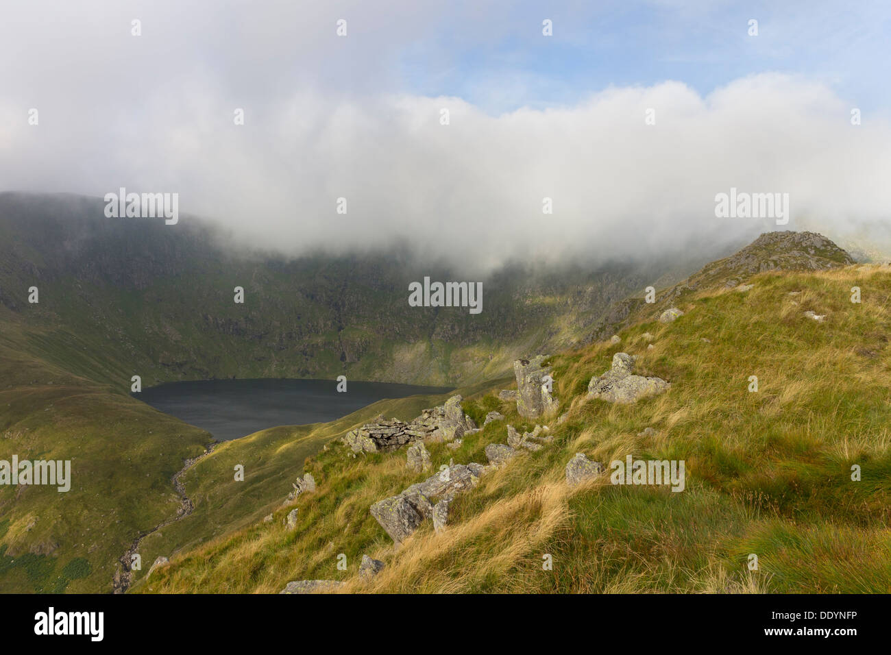 Blea Water and a Cloud Covered High Street Viewed From Rough Crag Lake ...