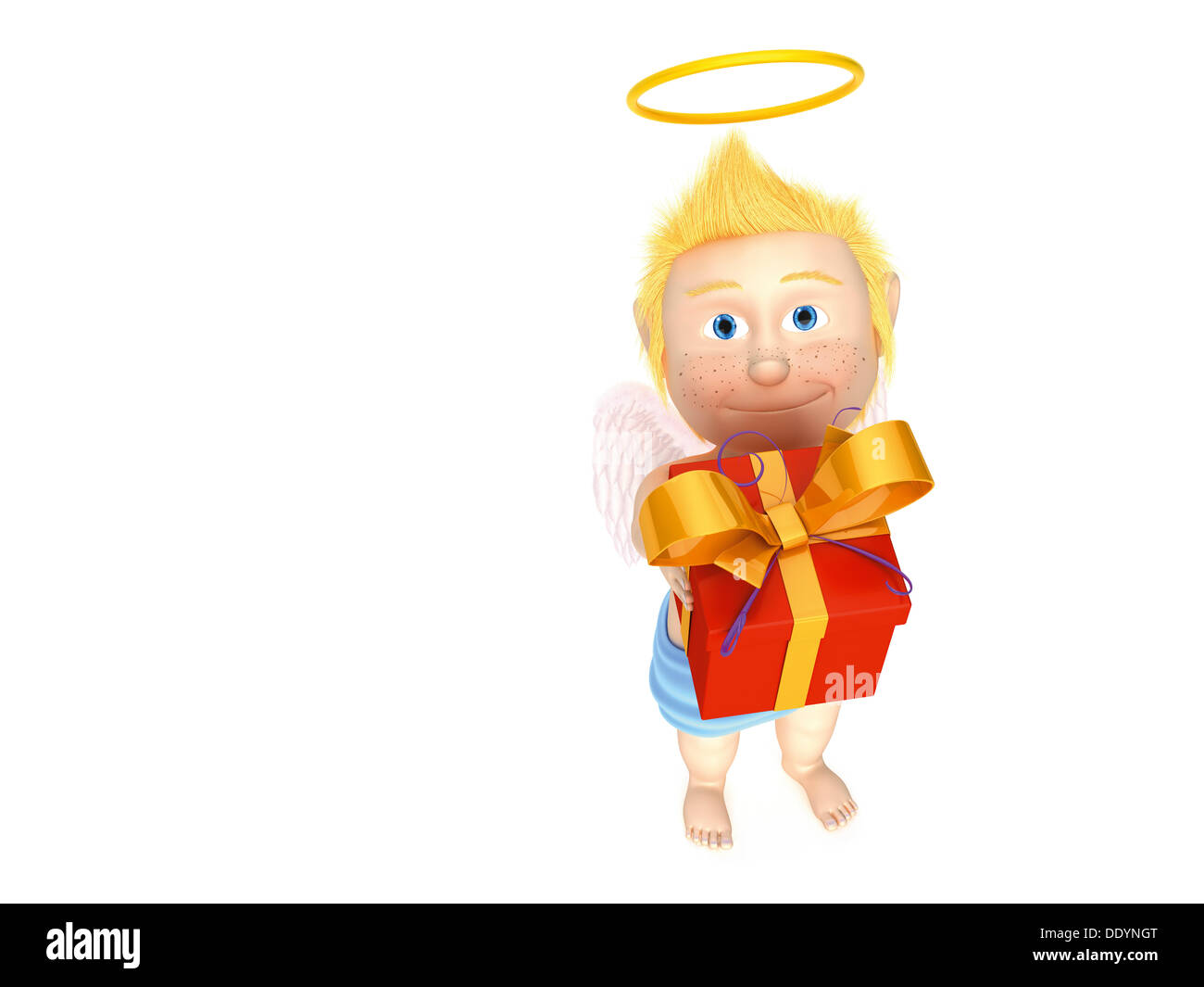 Angel holding a gift Stock Photo - Alamy