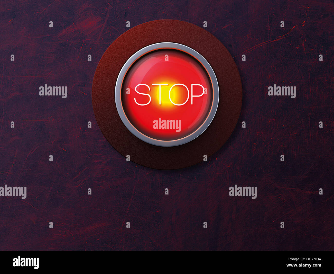 Button, lettering "Stop Stock Photo - Alamy