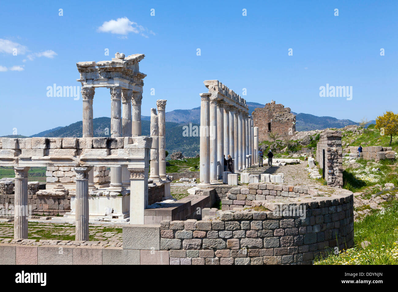 Trajaneum, ancient city of Pergamon or Pergamum, Bergama, Turkey Stock ...