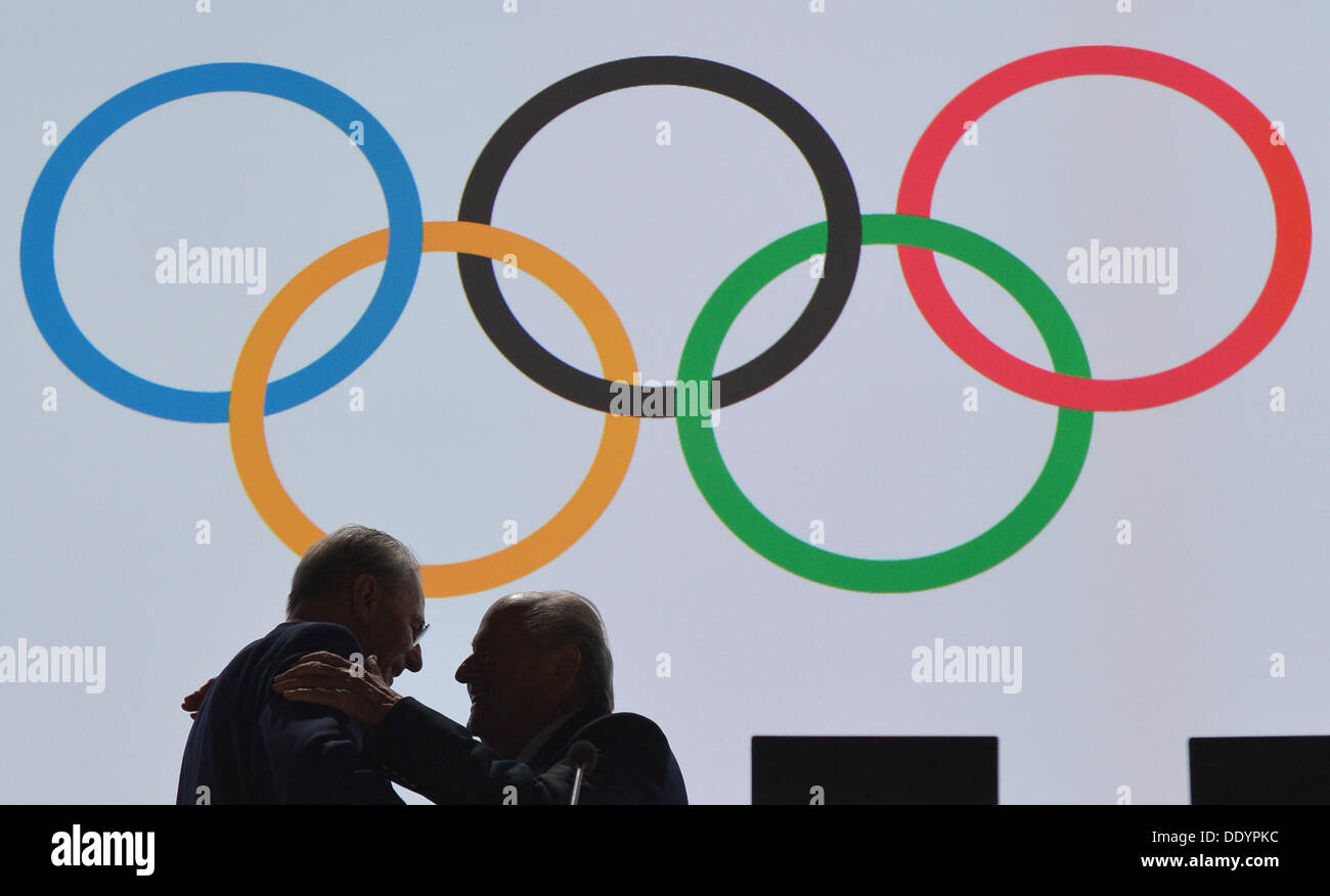 Buenos Aires, Argentina. 09th Sep, 2013. IOC President Jacques Rogge (L ...