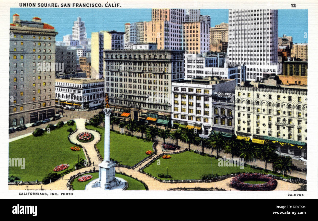 Union Square, San Francisco, California, USA, 1932. Artist: Unknown ...