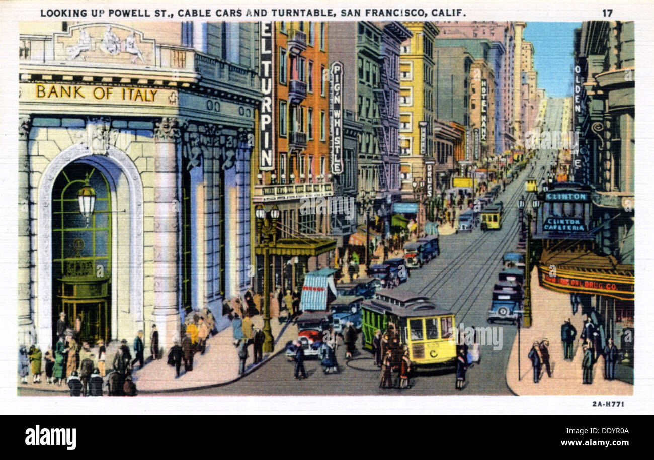 Powell Street, San Francisco, California, USA, 1932. Artist: Unknown ...