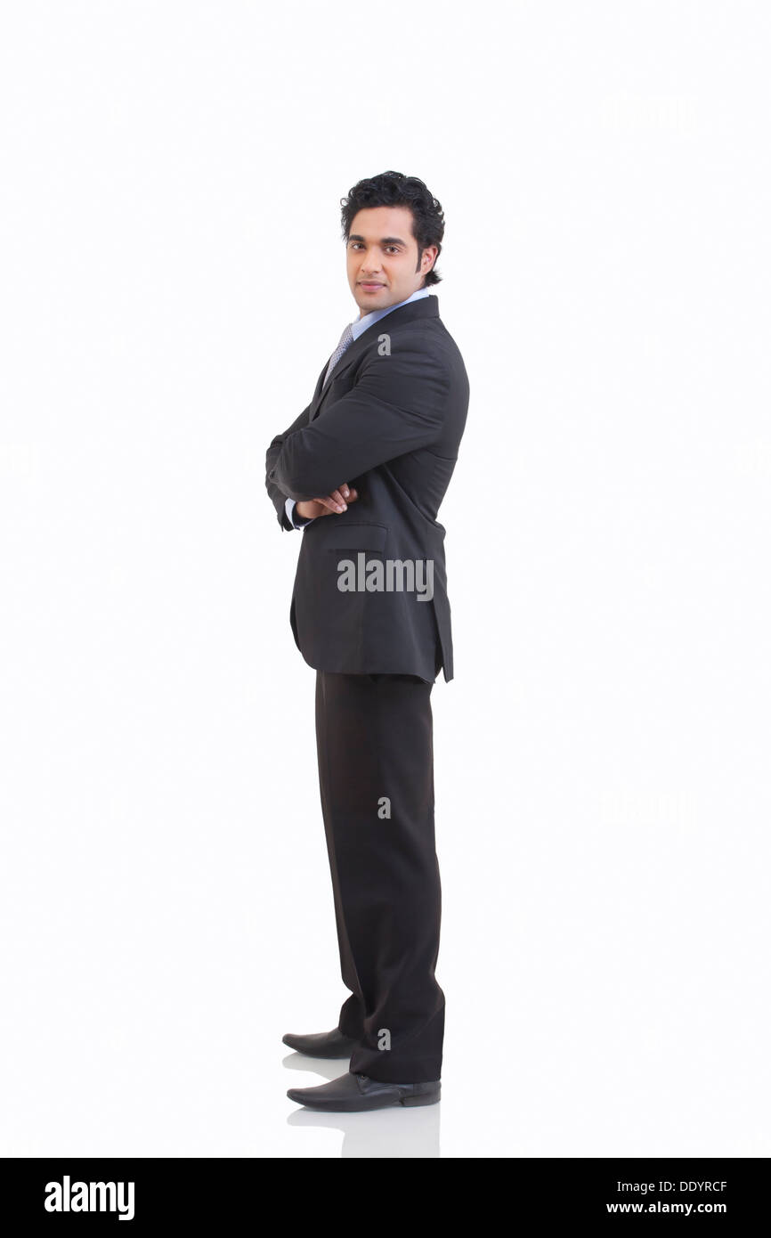 Man standing side view suit hi-res stock photography and images - Alamy