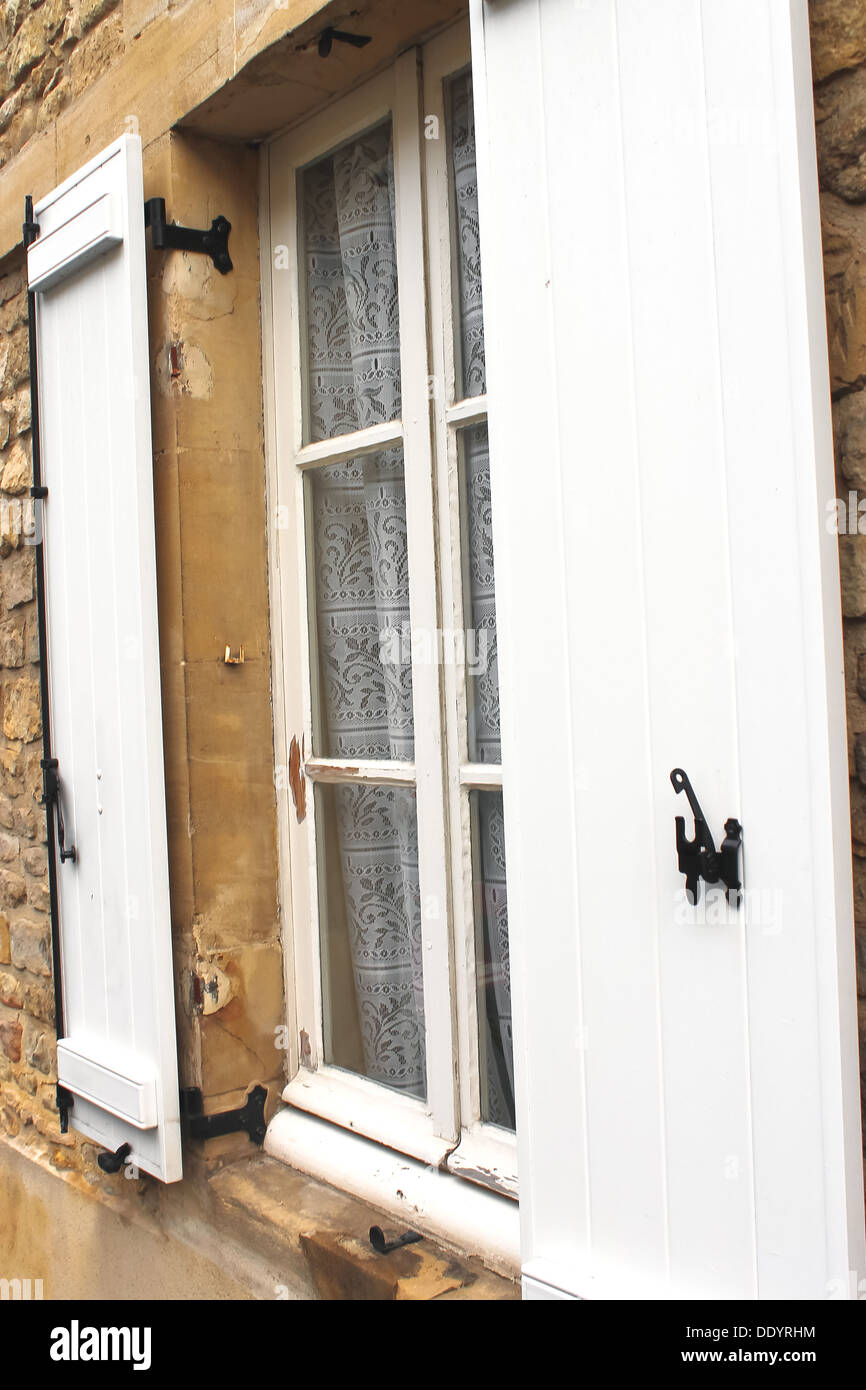 Window with shutters of the old house Stock Photo - Alamy