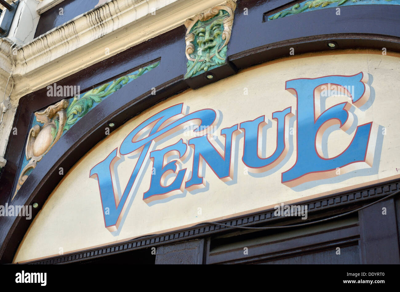 'Venue' sign outside the Bulll and Gate pub, Kentish Town, London, UK ...