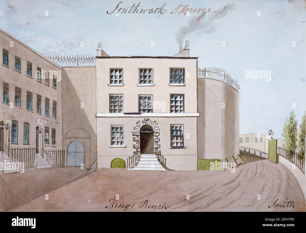 View of King's Bench Prison in St George's Fields, Southwark, London ...