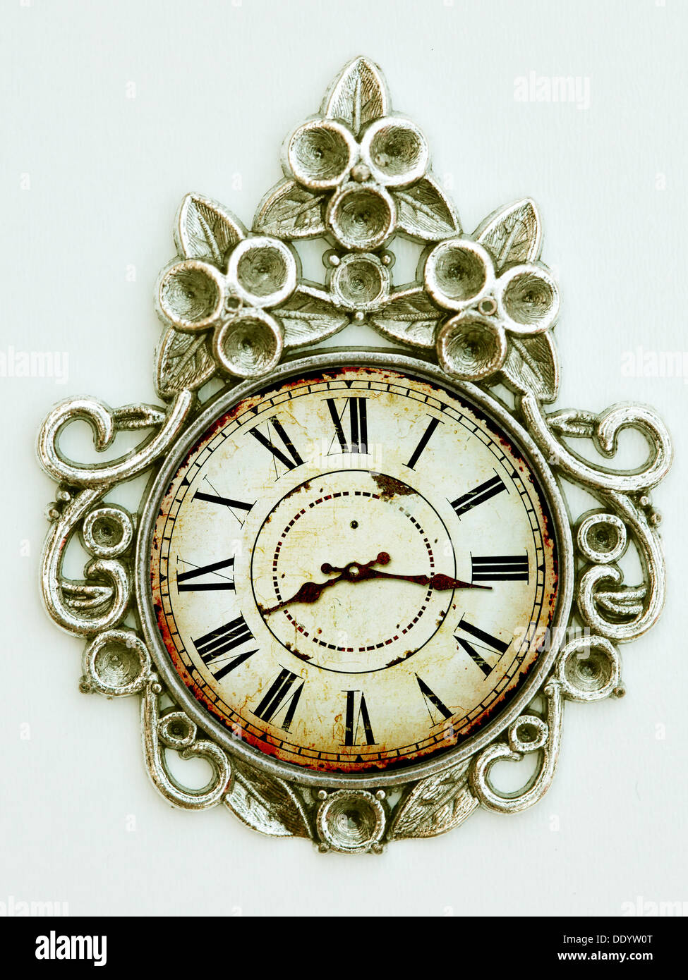 old and vintage wall clock Stock Photo - Alamy