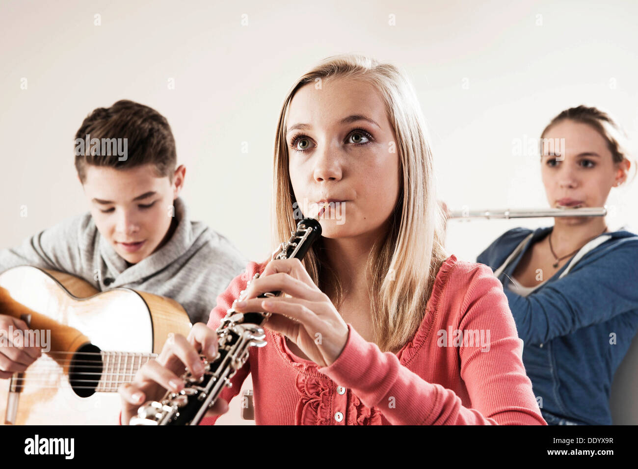 Teenagers making music together Stock Photo - Alamy