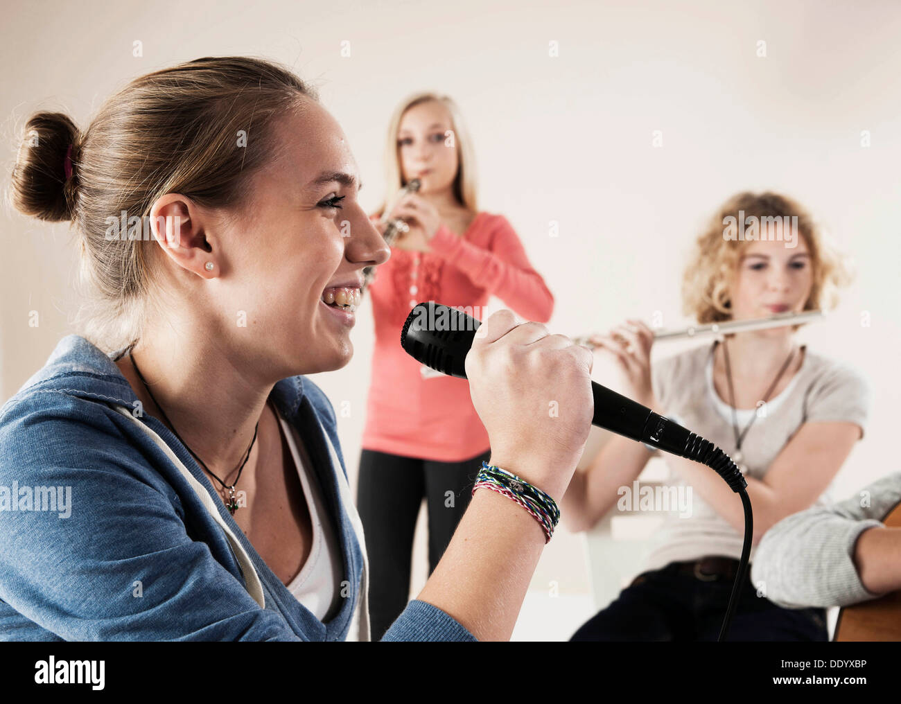 Teenagers making music together Stock Photo - Alamy