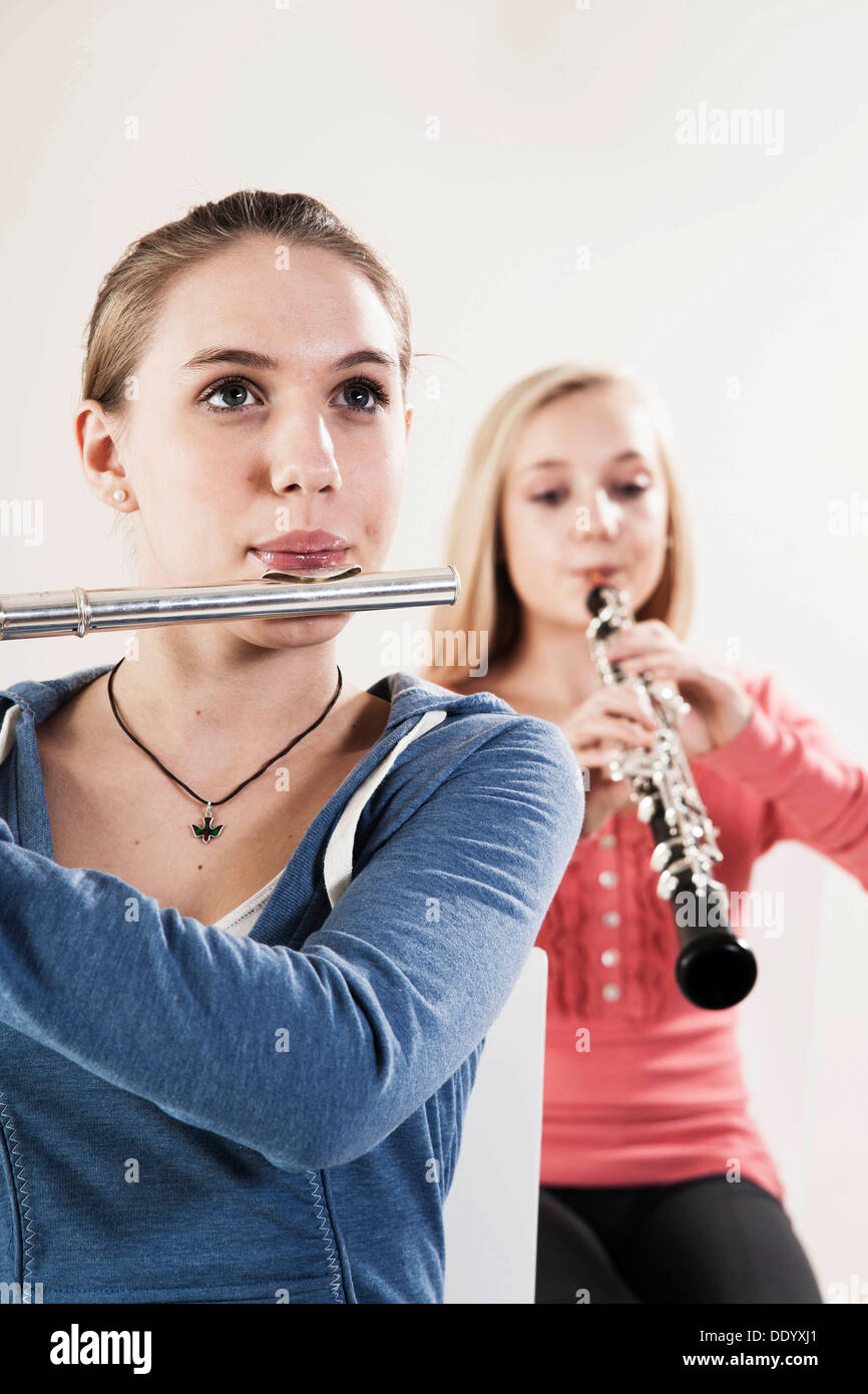 Teenagers making music together Stock Photo - Alamy
