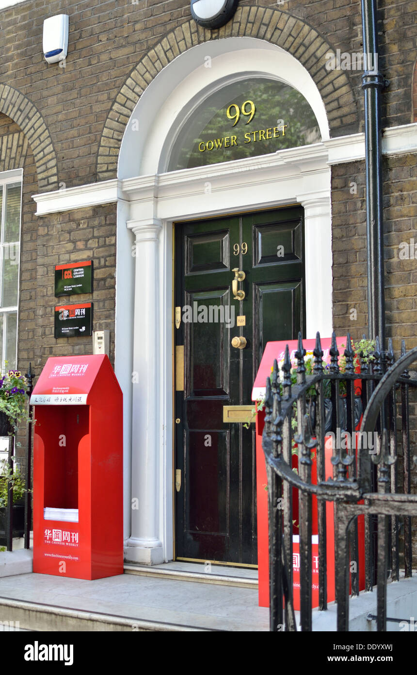 Number 99 Gower Street, Bloomsbury, London, UK Stock Photo - Alamy