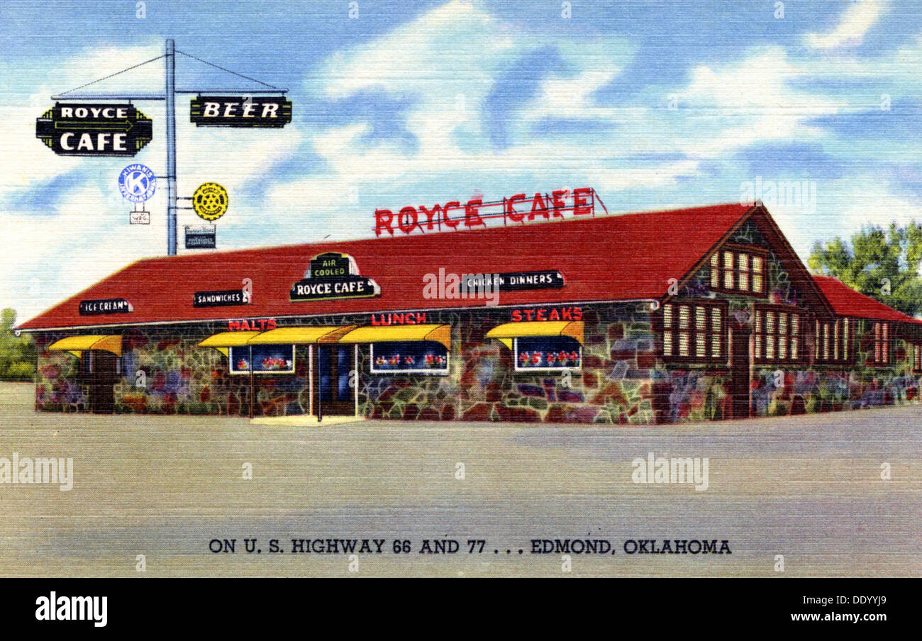 Royce Cafe, Edmond, Oklahoma, USA, 1949. Artist: Unknown Stock Photo ...