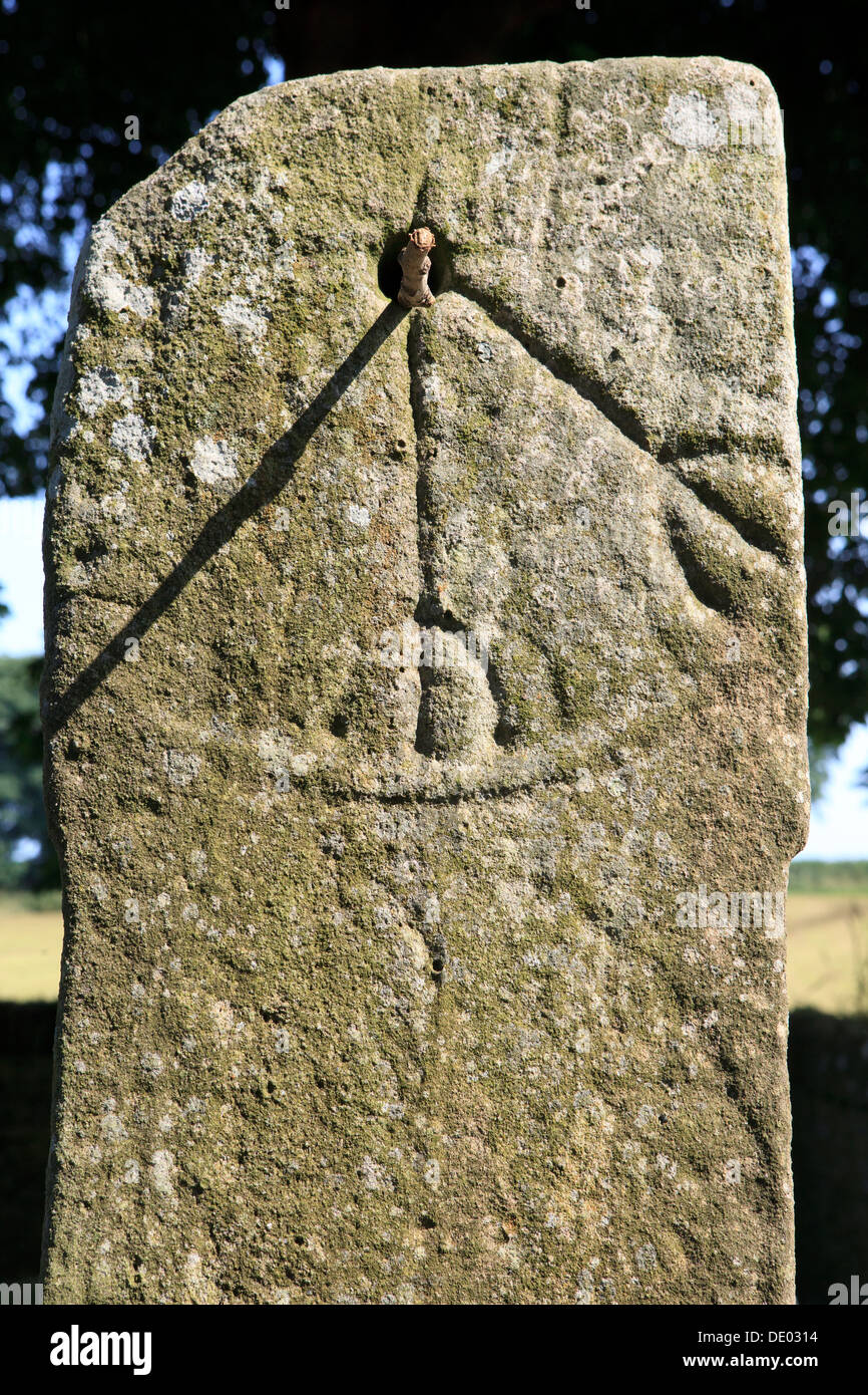 Ancient sundial at Monasterboice (County Louth), Ireland Stock Photo ...