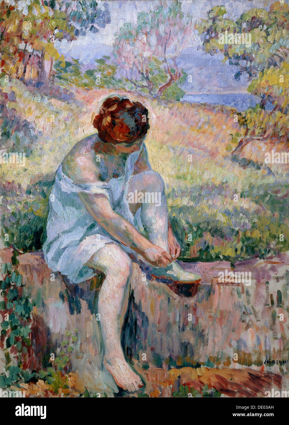 'Before Bathing', 1906-1907. Artist: Henri Baptiste Lebasque Stock ...